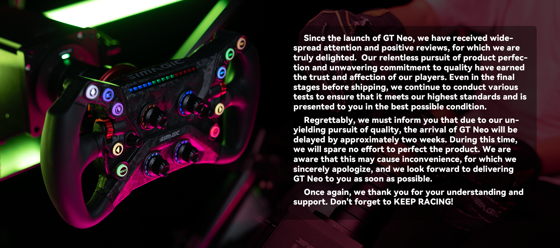 Simagic GT Neo Wheel – EG Evolved Simulator Rigs